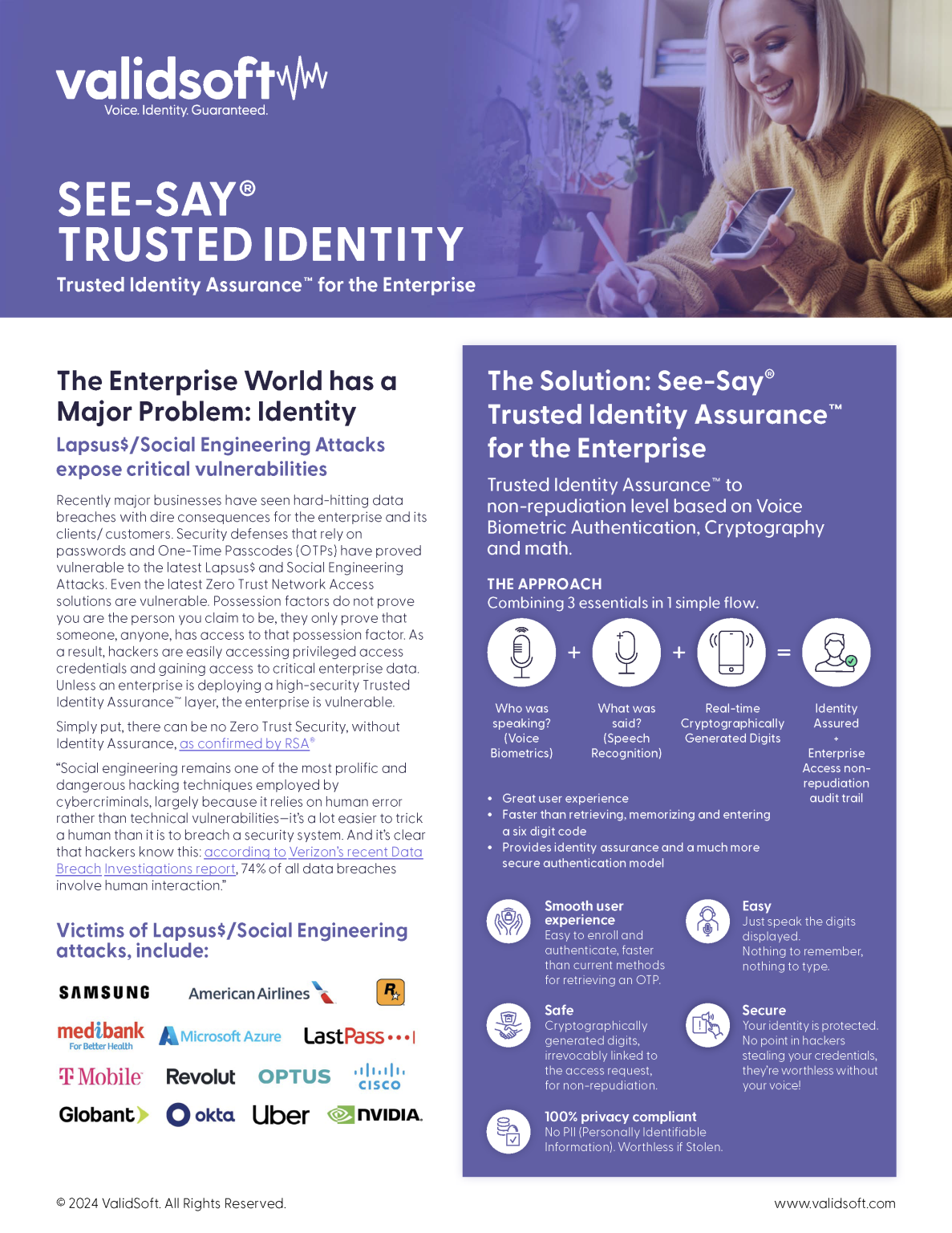 See-Say® Trusted Identity Assurance - ValidSoft