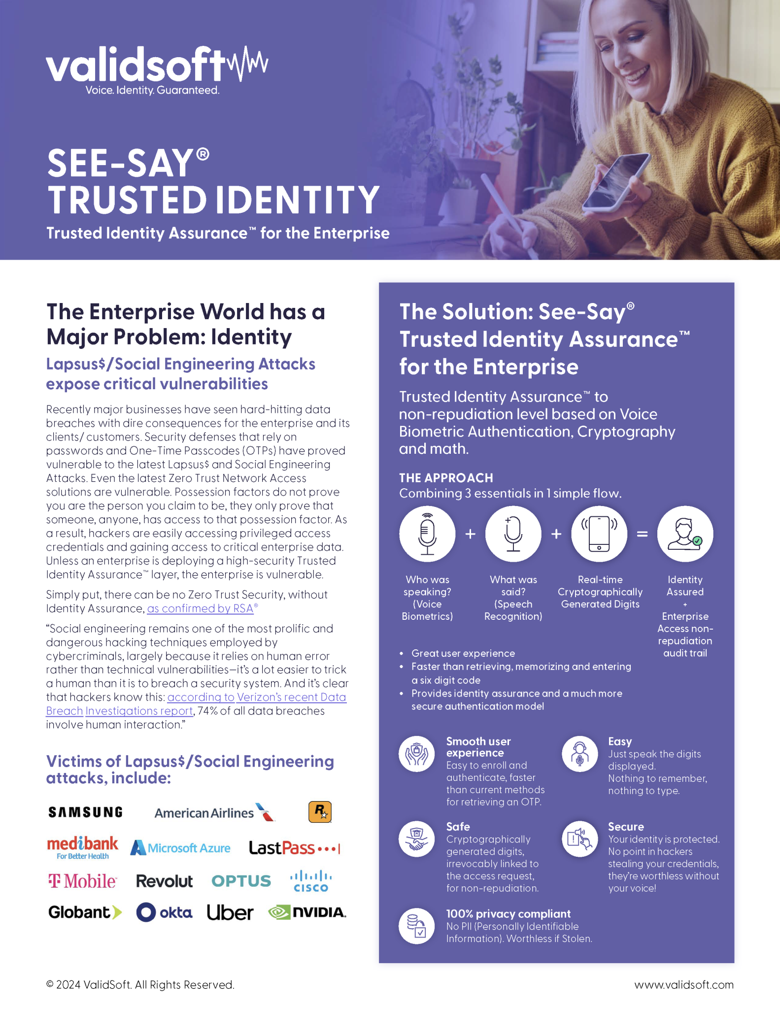 See-Say® Trusted Identity Assurance - ValidSoft